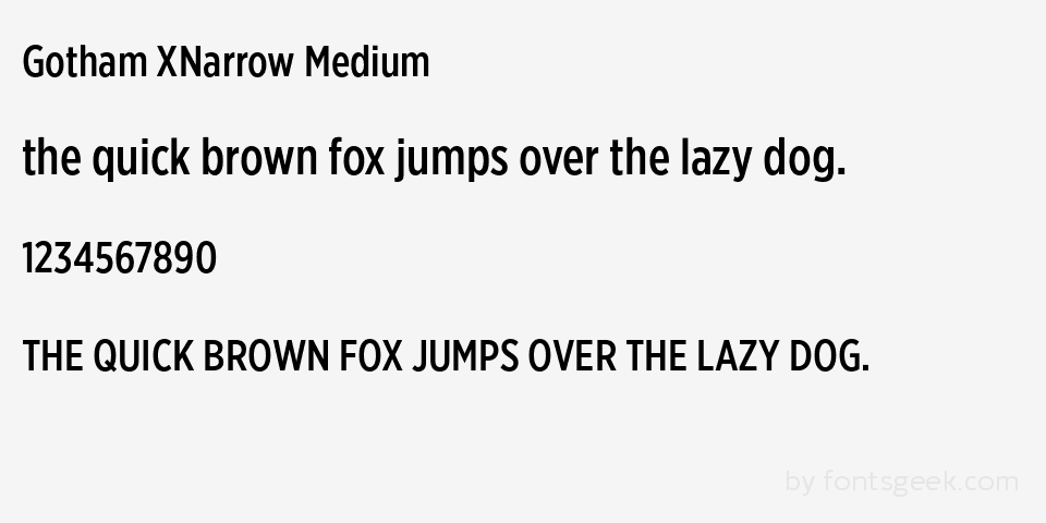 Gotham Screen Smart Extra Narrow Font