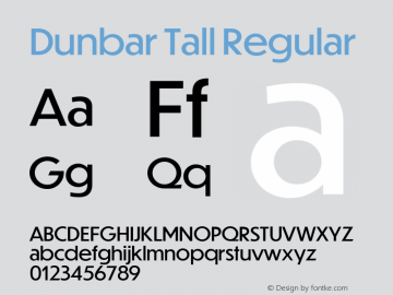Dunbar Font