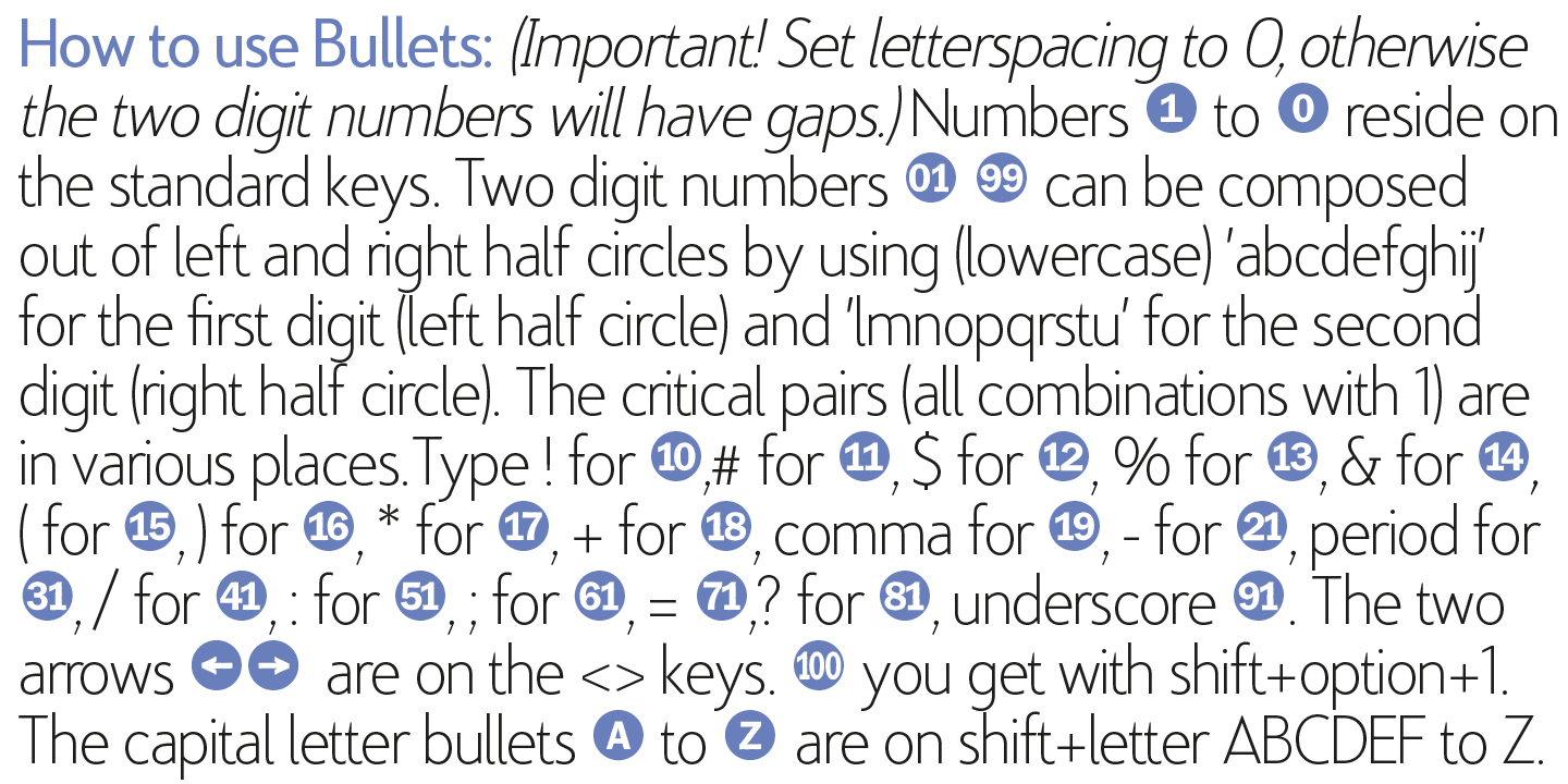 Bullets Font
