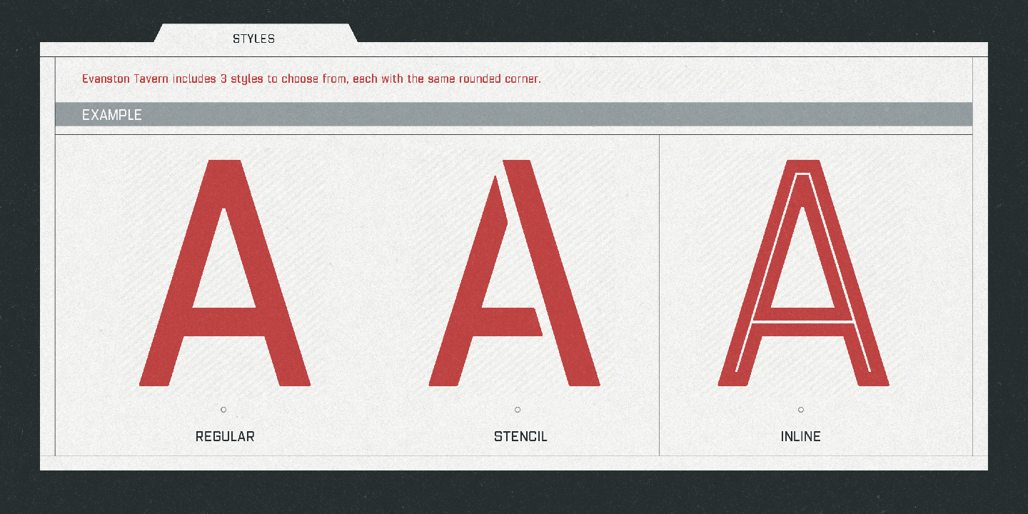 Evanston Tavern 1858 Font