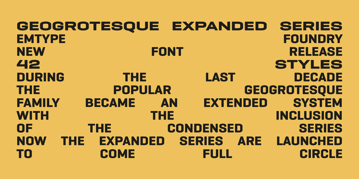 Geogrotesque Expanded Font