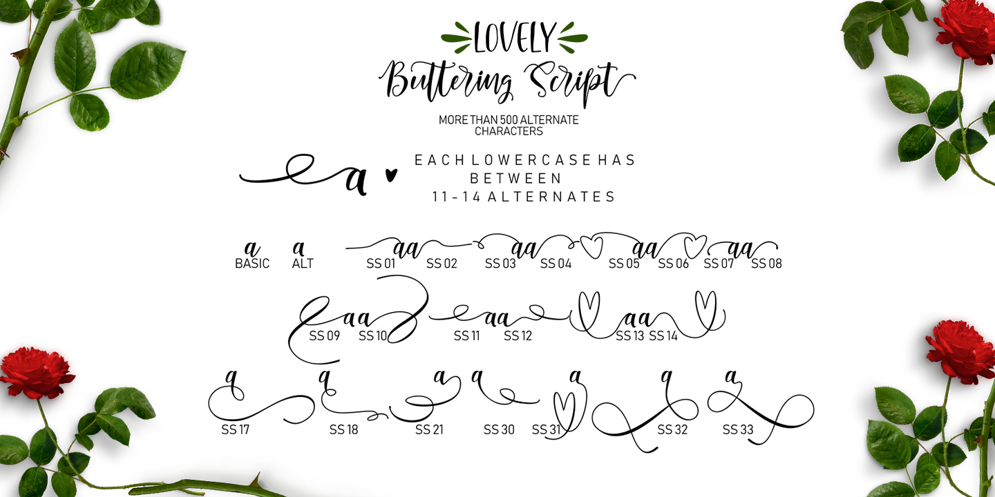 Lovely Buttering Script Font