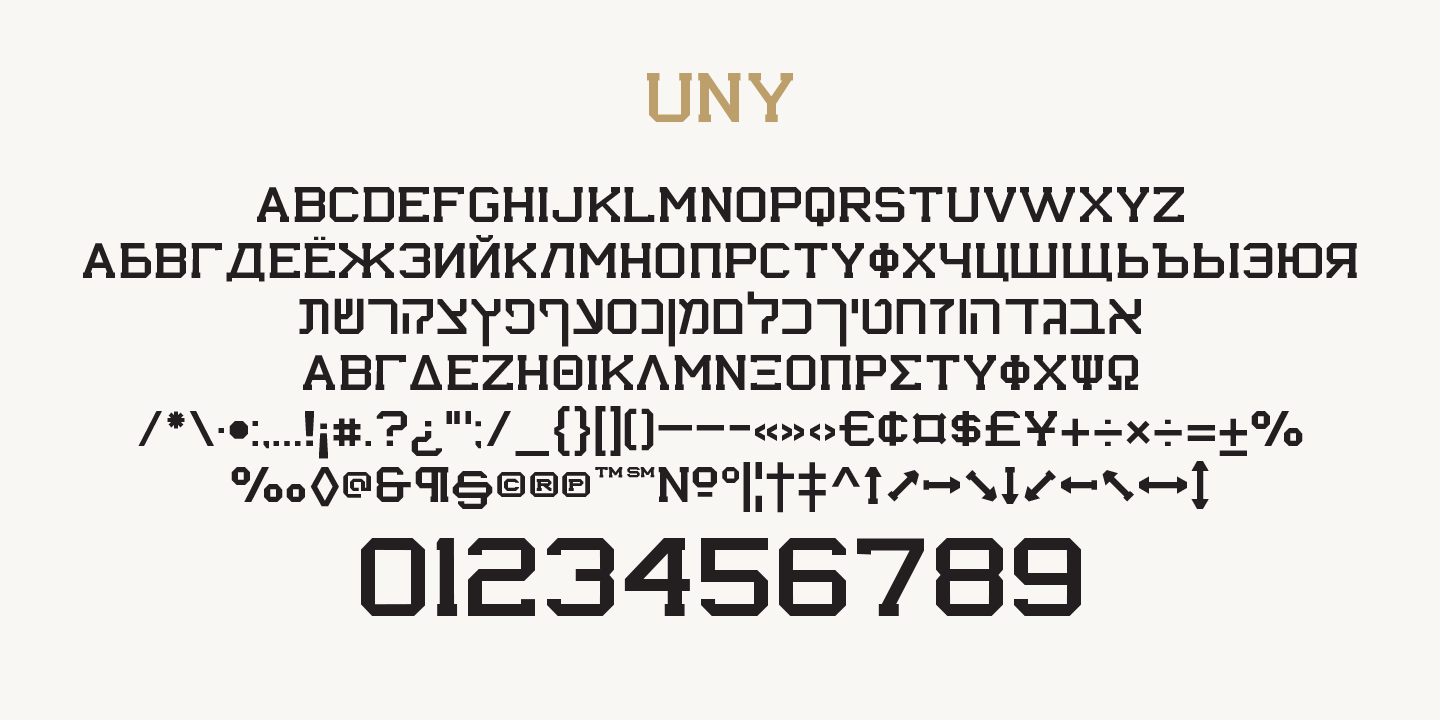 UNY Font