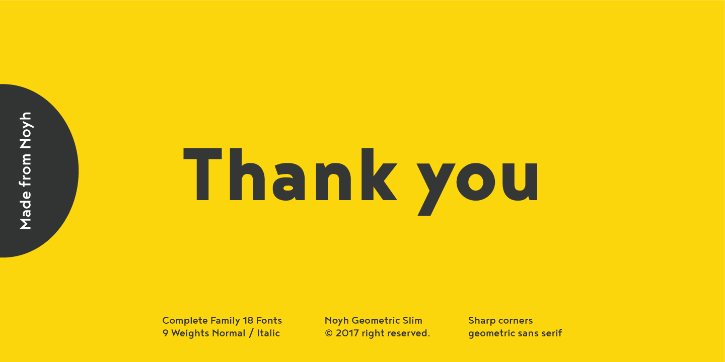 Noyh Geometric Slim Font