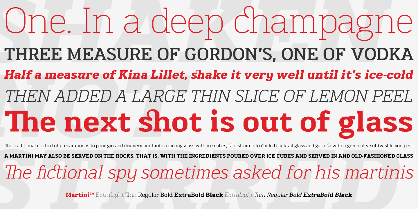 Martini Font