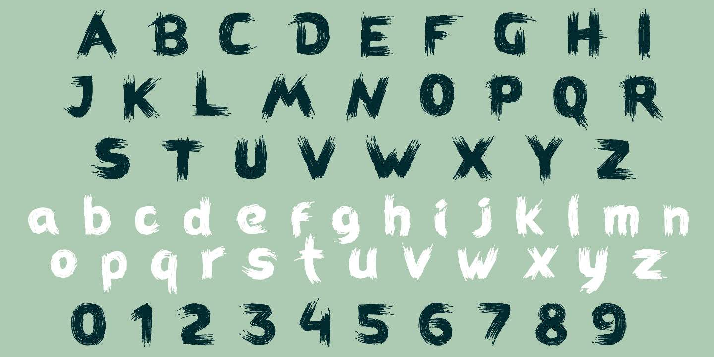 Sharp Stroke Font