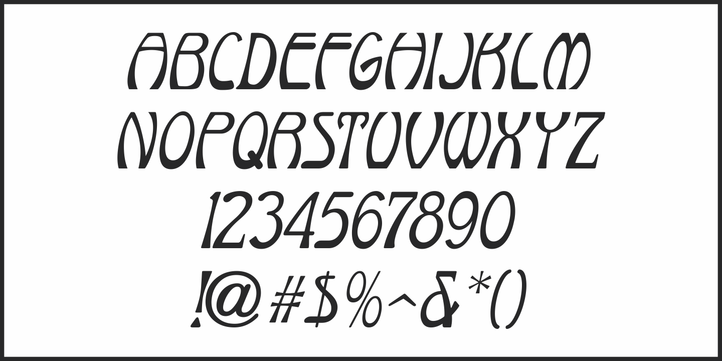 Tryout Nouveau JNL Font