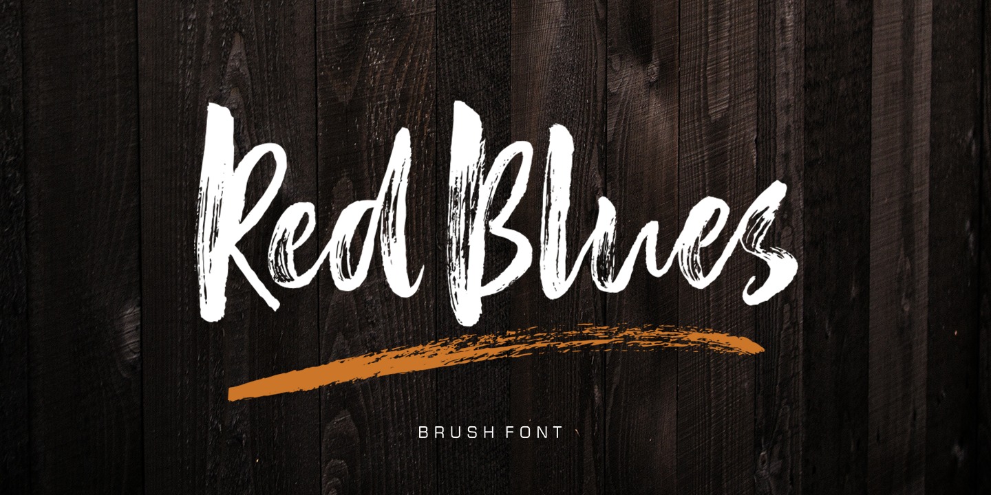 Red Blues Script Font