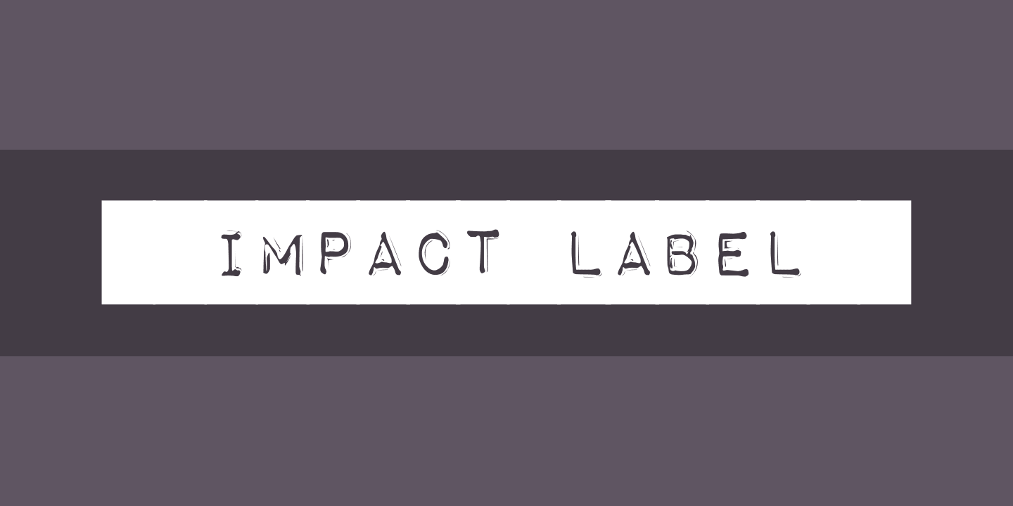 Impact Label Font