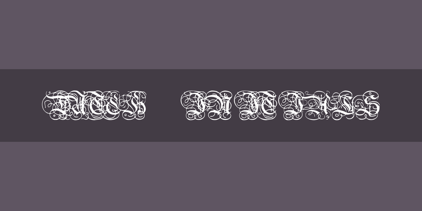 Dutch Initials Font