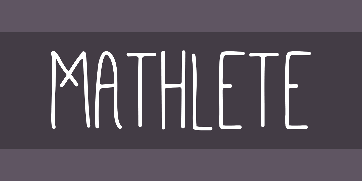 Mathlete Font