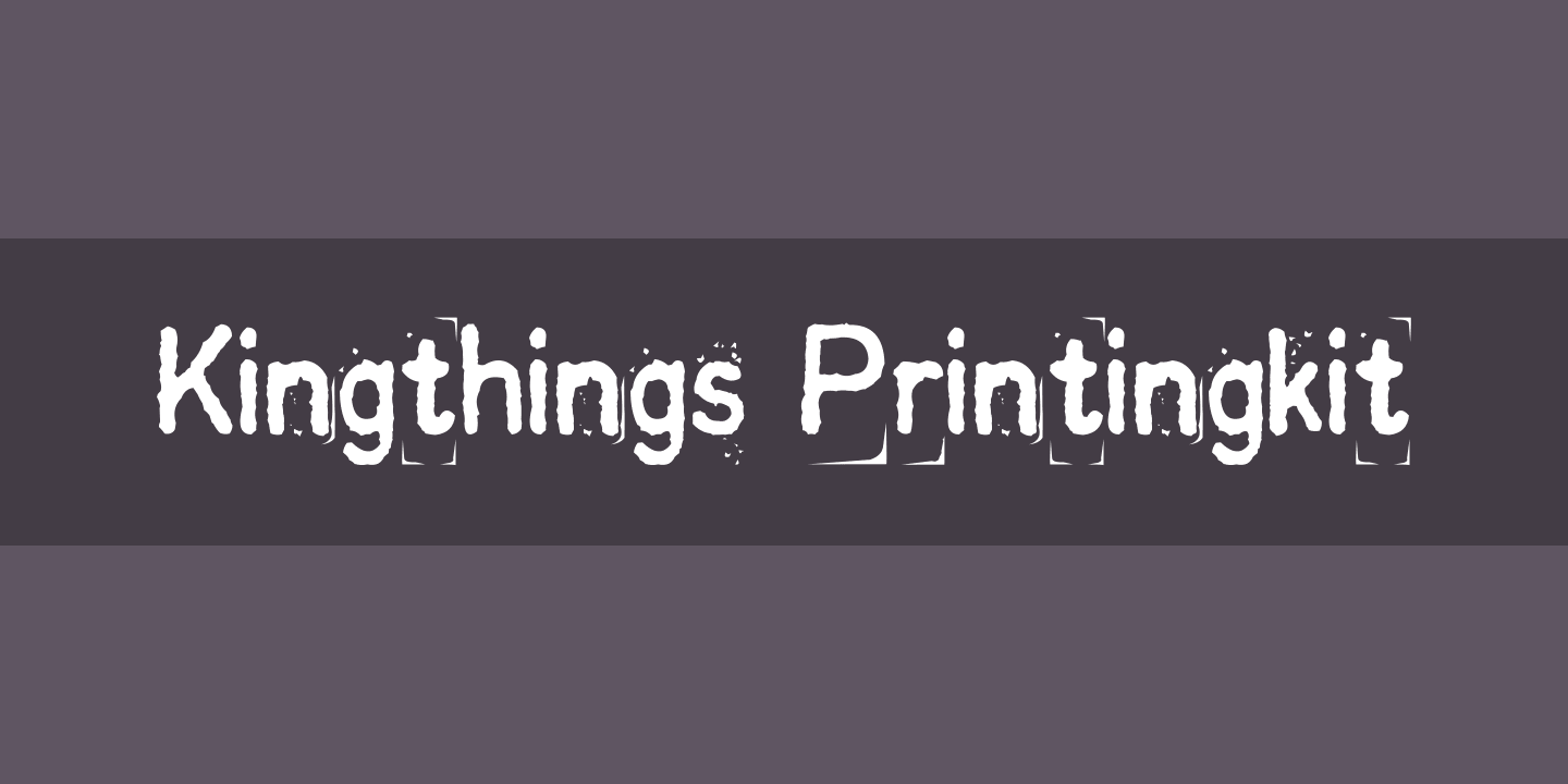 Kingthings Printingkit Font