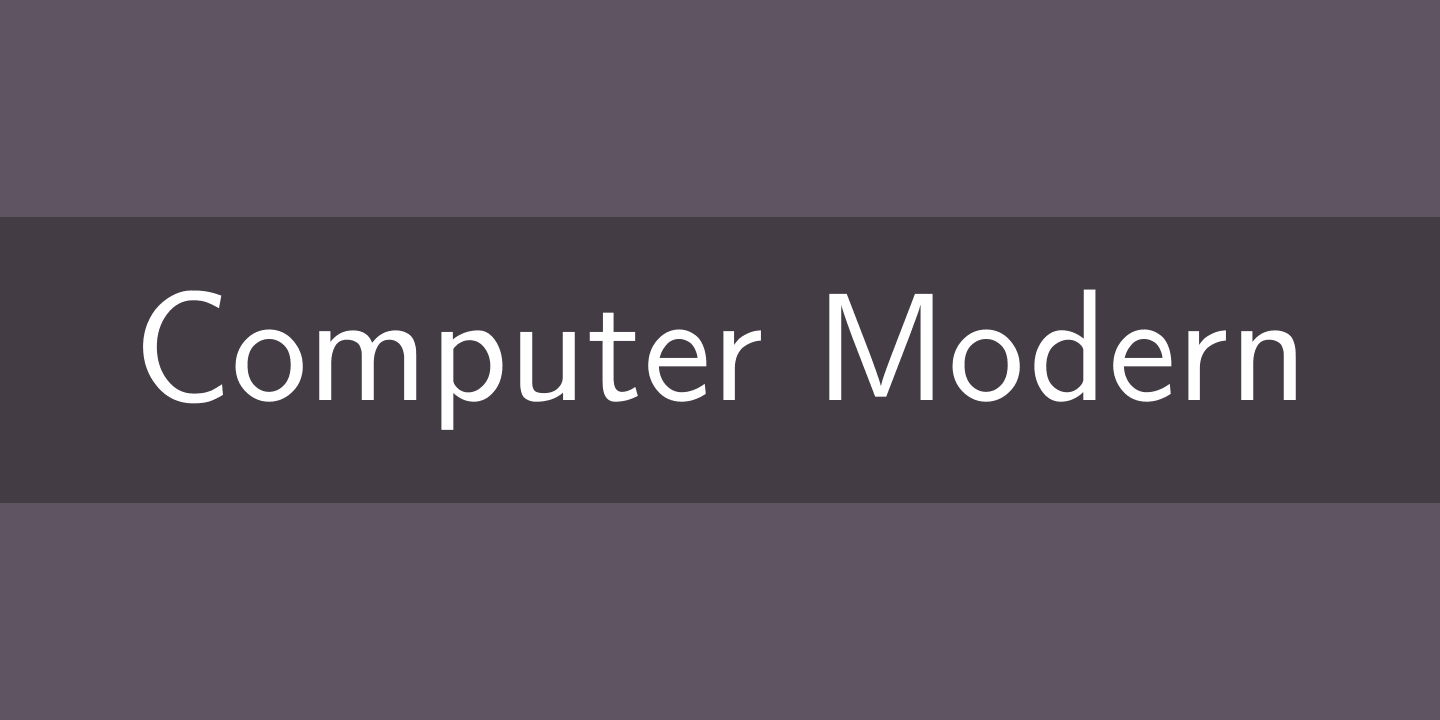 Computer Modern Font