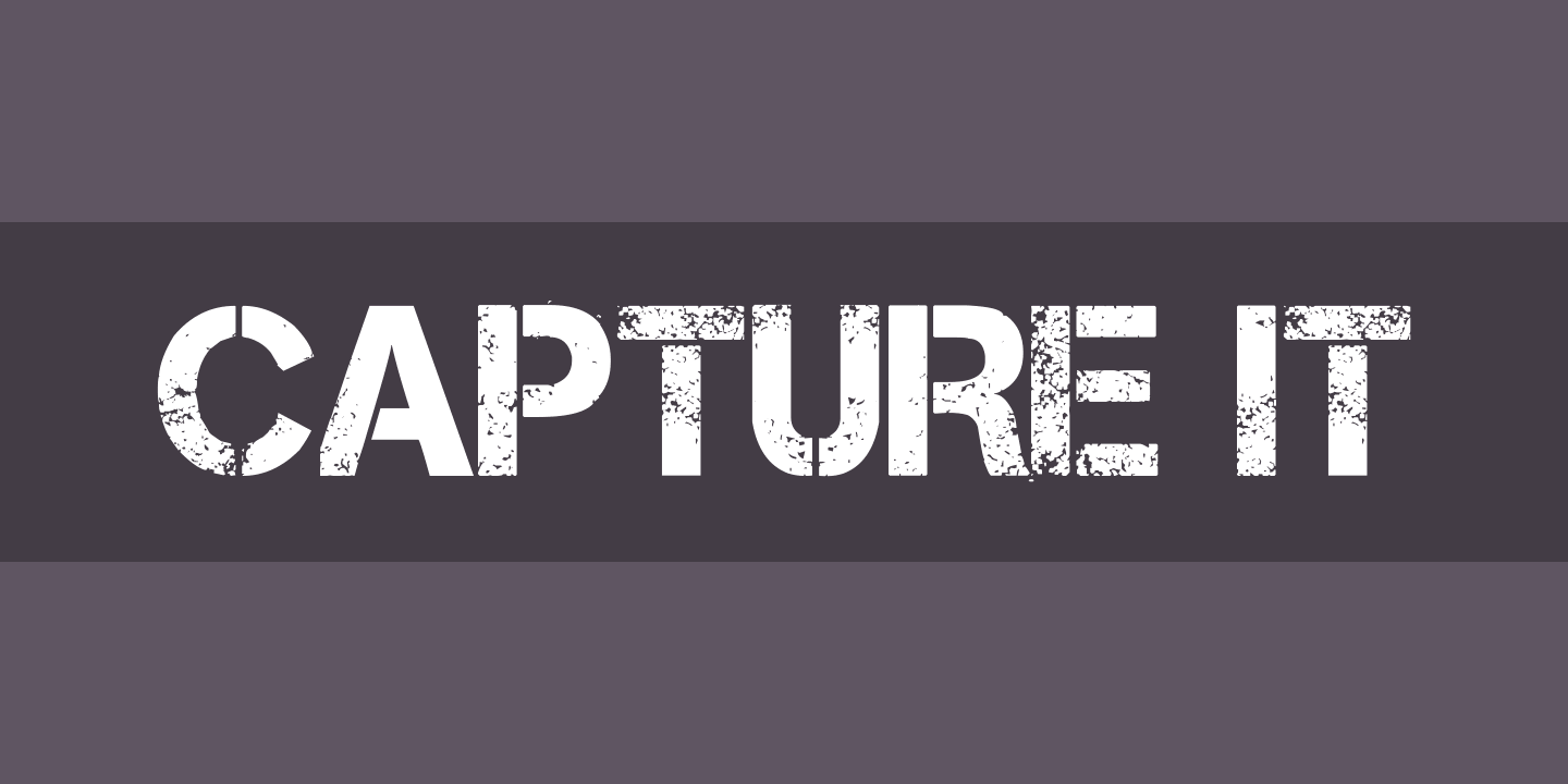 Capture it Font