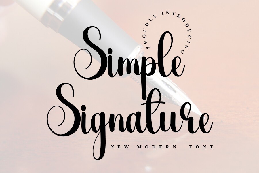 Simple Signature Font