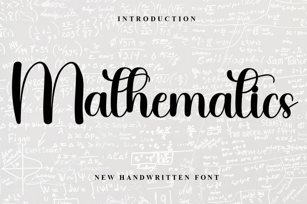 Mathematics Font Mathematics Font